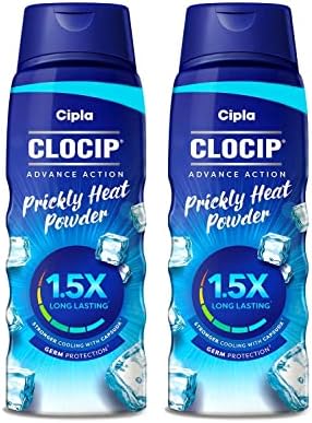 Clocip Advance Action Prickly Heat Powder (150g, Pack of 2) price in ...