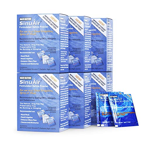 SinuAir Sinus Rinse Salt Solution - Saline Powder for SinuPulse System ...