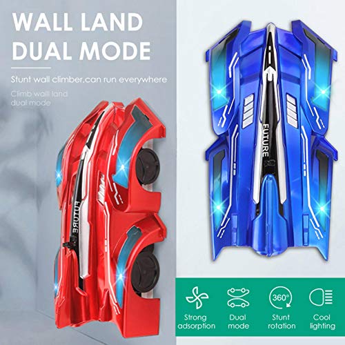 Rechargeable RC Wall Climbing Car Toy, 360° Rotating Toy Wall Land Dual ...