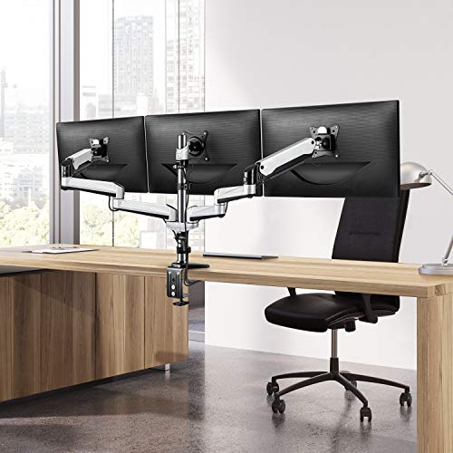 HUANUO Triple Monitor Stand - Full Motion Articulating Aluminum Gas ...