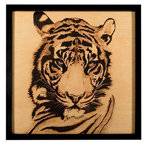 Amazon.com: Handmade Wood Burning Art, Pyrography, Tiger: Handmade