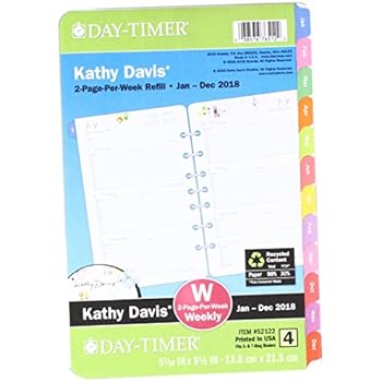 Amazon.com : Day-Timer Flavia Desk-Size Daily Planner Refill 2015, 5.5 ...