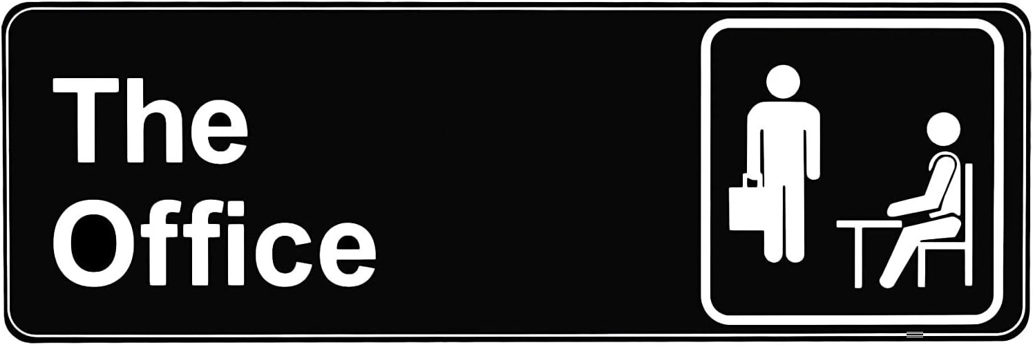 Amazon.com : The Office Sign, Black and White Acrylic Sign for Home ...