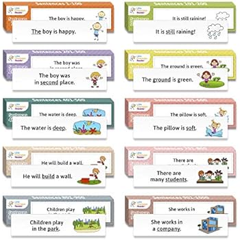 Amazon.com: 1,000 Sight Word Sentence cards with Picture + Sentence ...