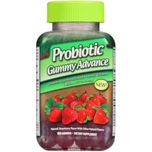 Amazon.com: Probiotic Gummy Advance plus Prebiotic Fiber, Strawberry ...