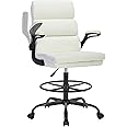 Amazon.com: Drafting Chair Tall Office Chair with Padded Flip-up Armrests Executive Ergonomic ...