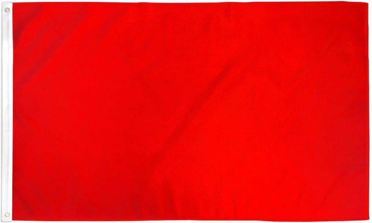 Amazon.com: Vista Flags 2x3 Red Flag Solid Color Banner Advertising ...