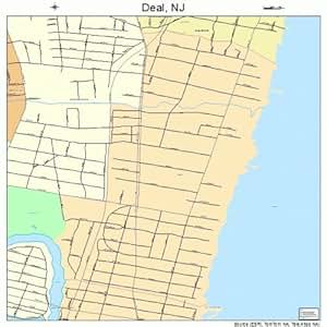 Amazon.com: Large Street & Road Map of Deal, New Jersey NJ - Printed ...
