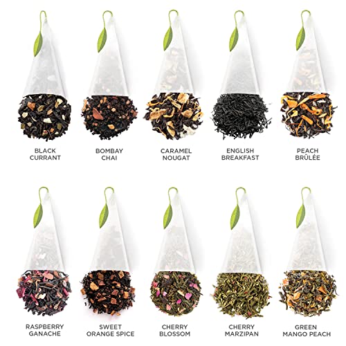 Tea Forte Tea Chest with 40 Handcrafted Pyramid Tea Infusers - Warming ...