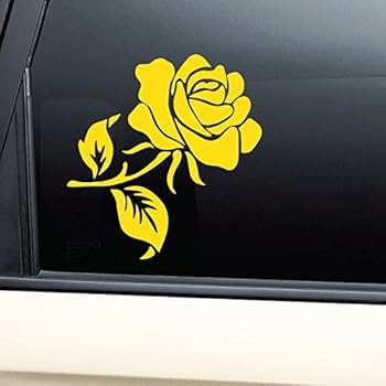 Amazon.com: Yellow Rose Roses Vinyl Decal Car Truck Bumper Window ...
