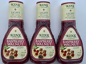 Amazon.com : Ken's Light Raspberry Walnut Dressing (Pack of 3) 9 oz ...