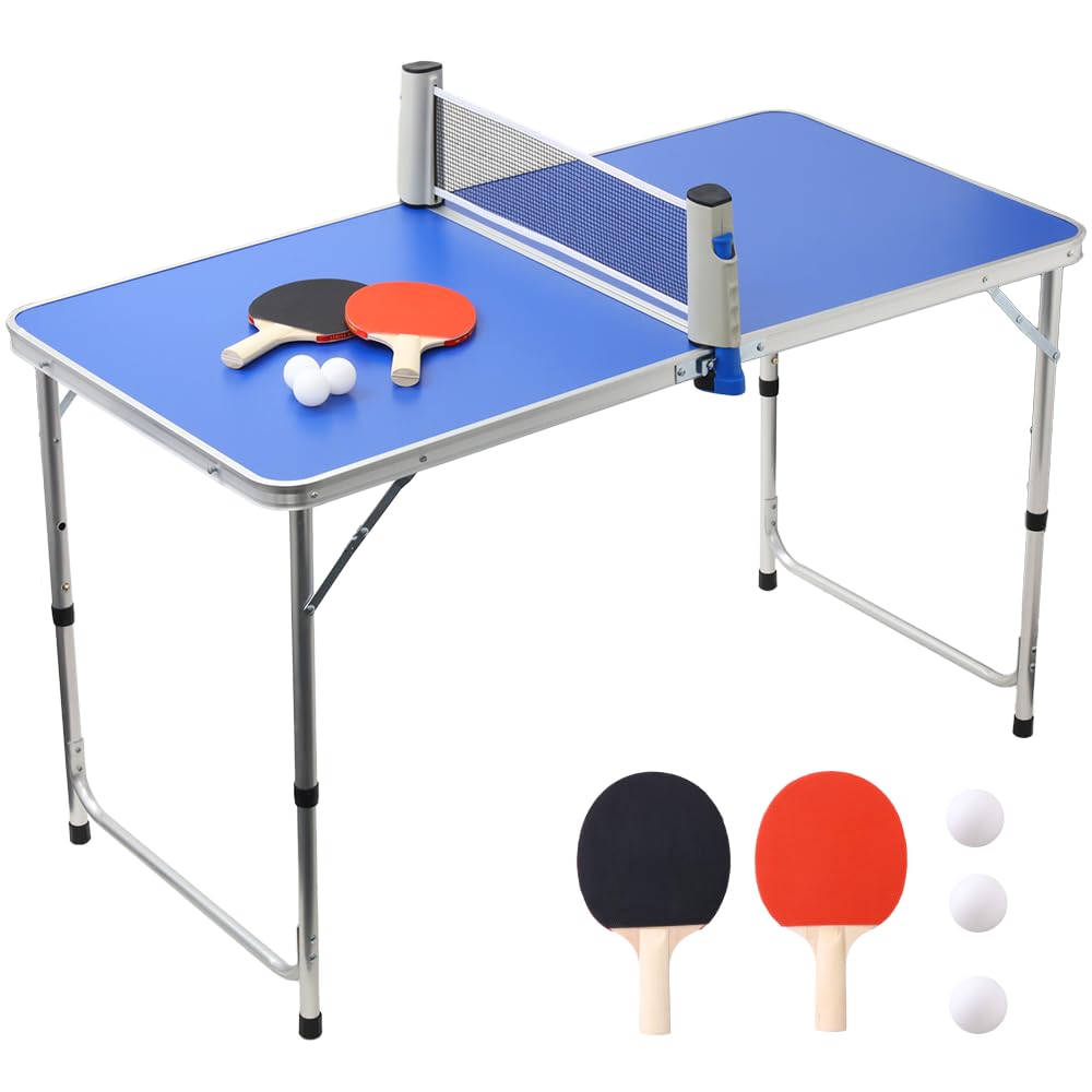 Mini Table Tennis Game Set for Kids Family Senior, Height Adjustable 21 ...