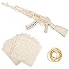 3D Wooden Puzzles Gun, Wooden Model Kit Toys Rifle Guns ak47 for Kids ...