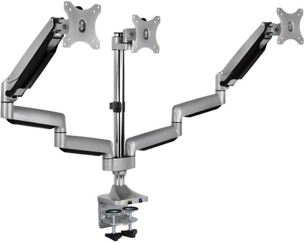 Triple Monitor Mount Height Adjustable 3 Monitor Arm Desk Stand for 24 ...