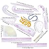 MIUSIE Practical Fashion Ruler Set -12 Style Fashion Pattern Design ...