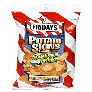 Amazon.com: TGI Friday's Potato Skins Snack Chips, Sour Cream & Onion ...