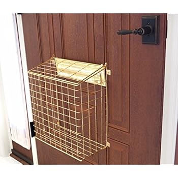 Homewell Mail Catcher Letterbox Basket For Mail Slots | Brass Coated ...