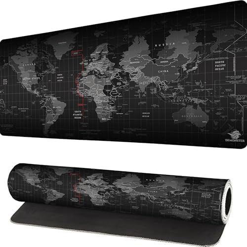 Demonster Gaming Mouse Pad, World Map Design, Premium-Textured, Anti ...