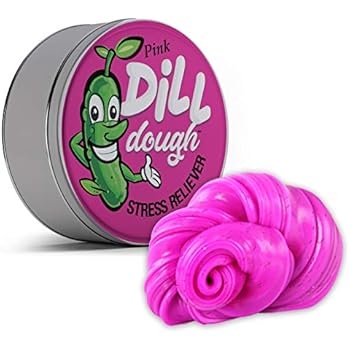 Amazon.com: GearsOut Pink Dill Dough Stress Reliever Putty Glow in The ...
