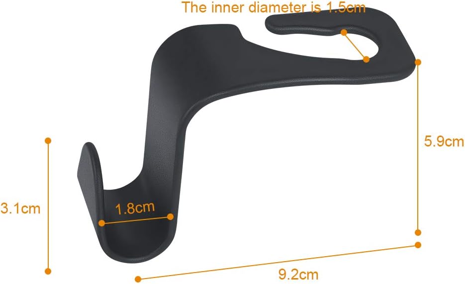 URAQT Auto Hooks, 6 Pack Car Storage Hooks Back Seat Headrest Hanger ...
