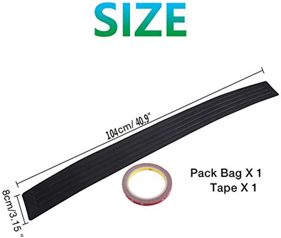 Car Rear Bumper Protector, Rear Bumper Guard Universal Flexible Rubber ...