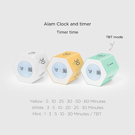 Mua mooas Multi-Hexagon Clock Cube Timer, Digital Clock Time Timer, Pomodoro Timer, Backlit ...