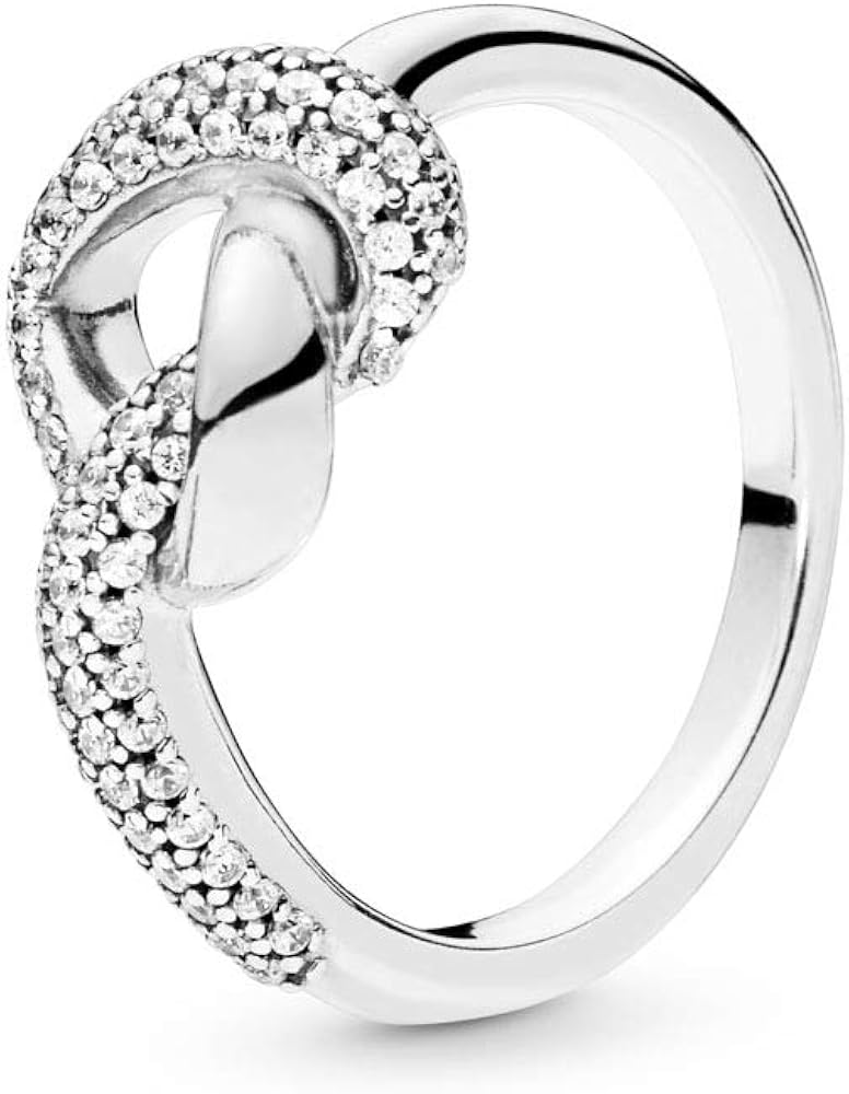 Amazon.com: Pandora Jewelry - Knotted Heart Ring for Women in Sterling ...