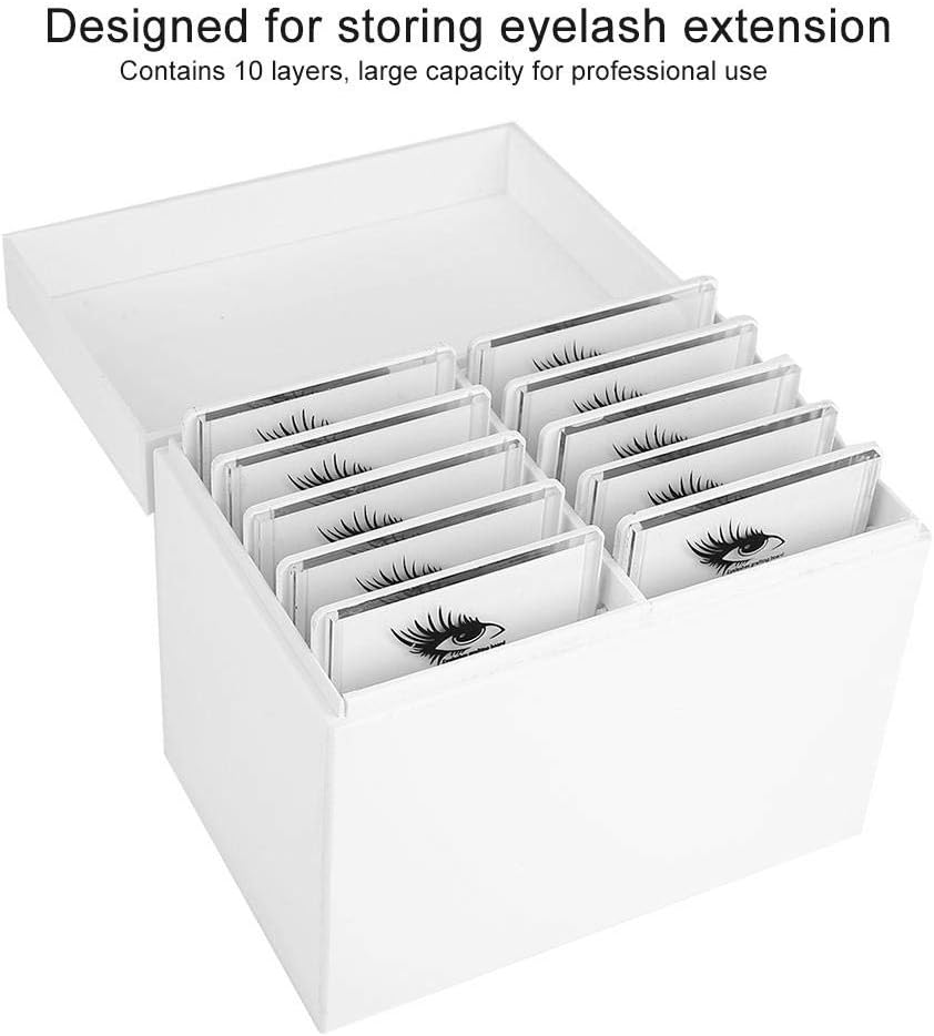 10 Layers Eyelash Extension Storage Box, False Eyelash Makeup Organizer ...