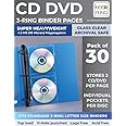 Amazon.com: CD Binder Pages for 3-Ring Binders Holds 2 CD per Page ...