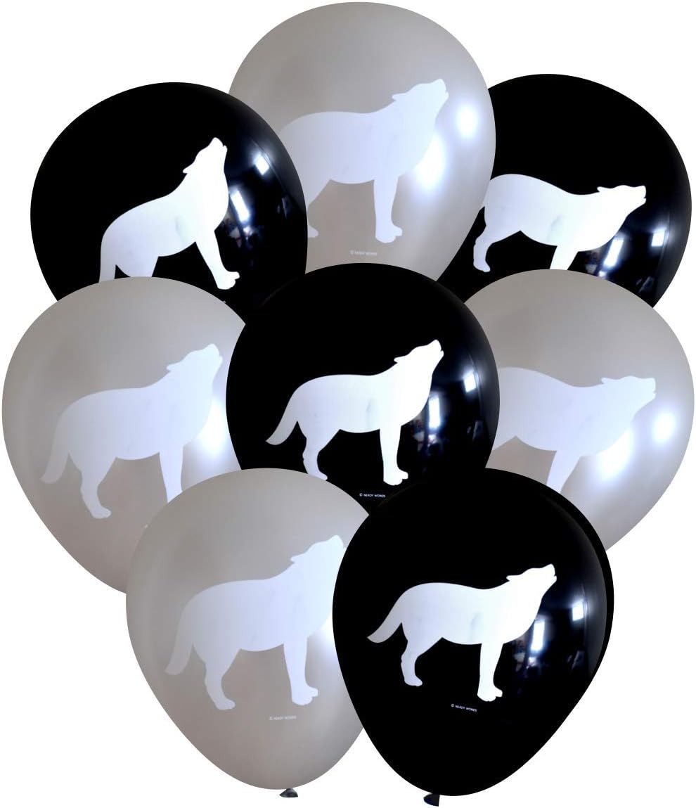 Nerdy Words Wolf Latex Balloons 16 Pcs Black Silver Amazon co uk nerdy-words-wolf-latex-balloons-16-pcs-black-silver-amazon-co-uk