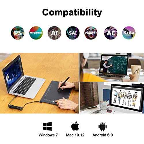 Digital Drawing Tablet GAOMON M1230 Graphics Tablet 12 Inch Drawing Pad ...