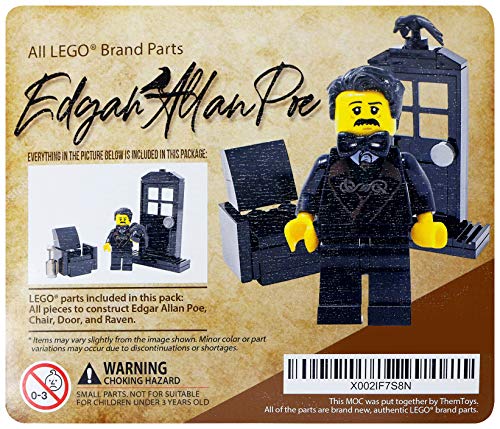 LEGO Edgar Allan Poe, Raven and Door - Custom Poet Writer of Poem ...