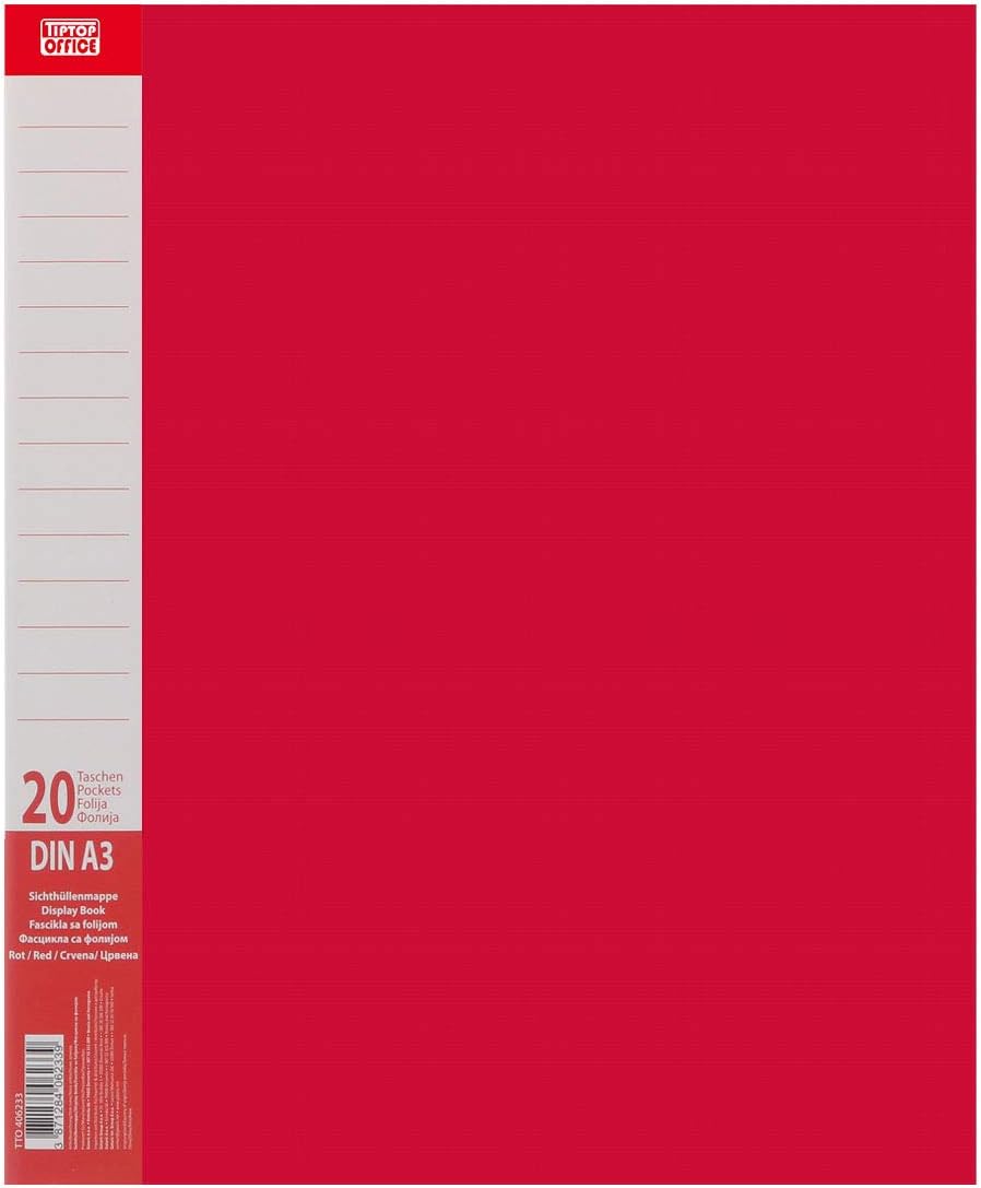 TTO Display Book PP A3 20 Pockets Red – BigaMart