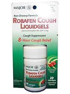 Amazon.com: Robafen Cough Liquidgels Dextromethorphan HBr, USP 15mg, 20 ...