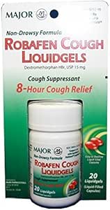 Amazon.com: Robafen Cough Liquidgels Dextromethorphan HBr, USP 15mg, 20 ...