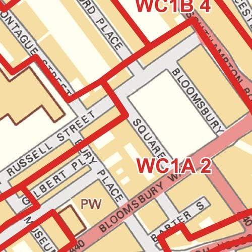 West City London – WC – Postcode Wall Map – 33.25″ x 47″ Matte Plastic ...