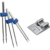 Amazon.com: 6Pack Twin Needle Double Needle with 2 PCS 9 Groove Pintuck ...