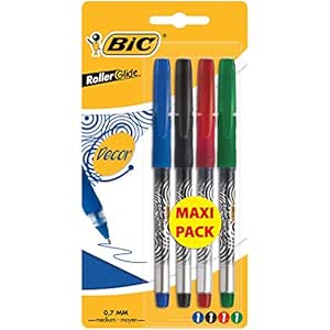 Bic Z4 - Juego de bolígrafos de trazo fino (tinta líquida, no retráctil ...