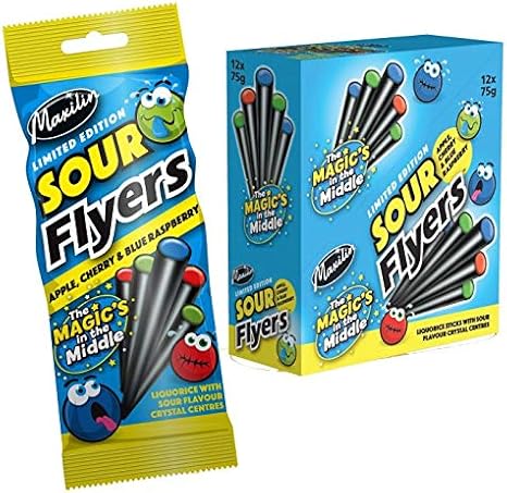 Maxilin Sour Liquorice Flyers 75g (4 Pack): Amazon.co.uk: Grocery