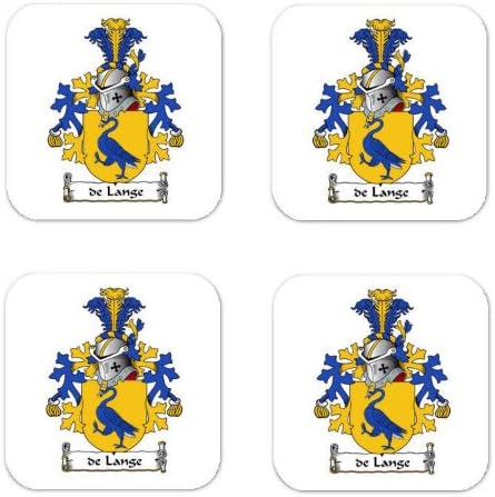 Amazon.com: De Lange Family Crest Square Coasters Coat of Arms Coasters ...