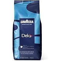 Lavazza DEK Whole Bean Coffee Blend, Decaffeinated Dark Espresso Roast ...