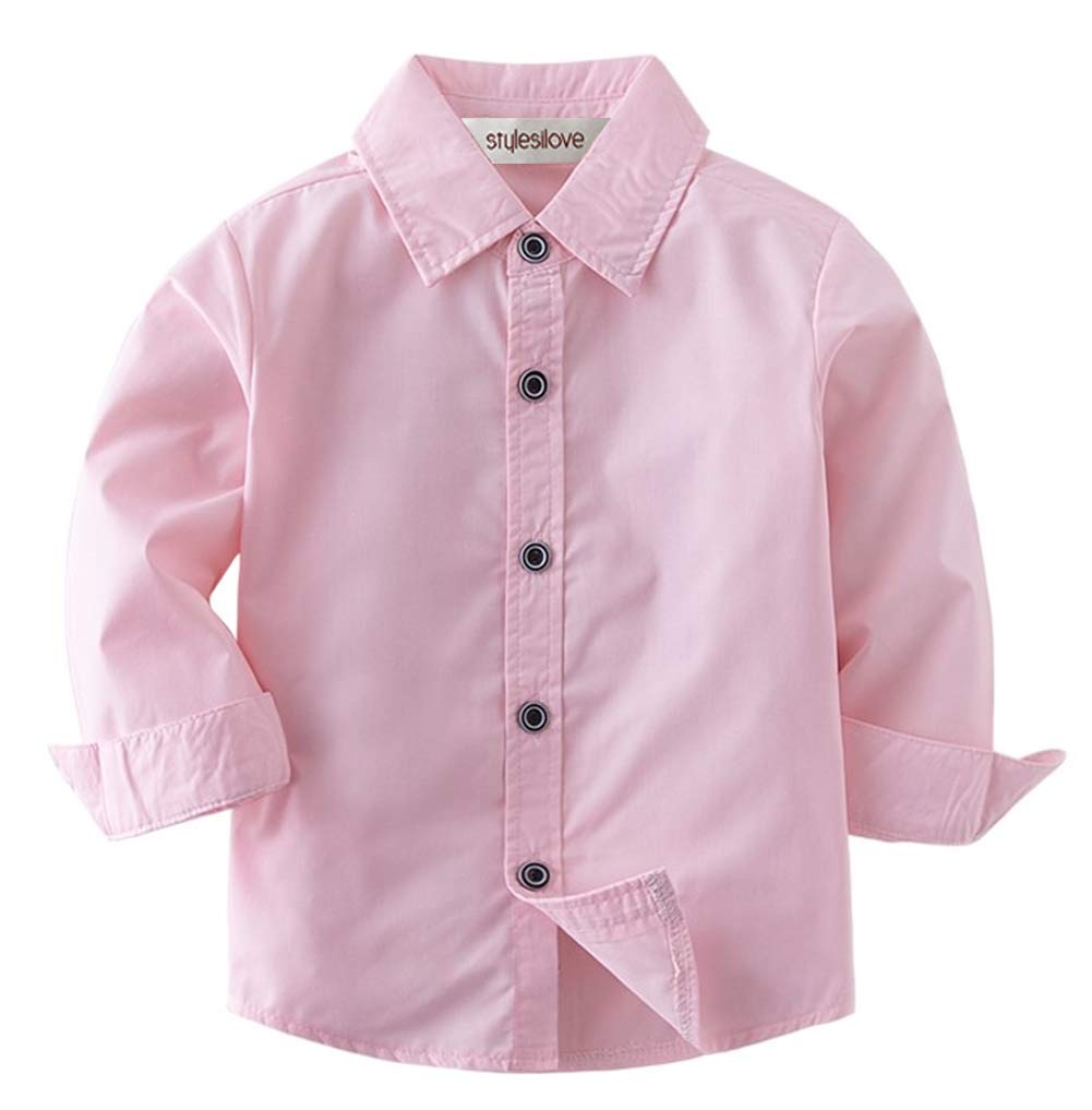 Toddler Boy Pink Button Down Shirt