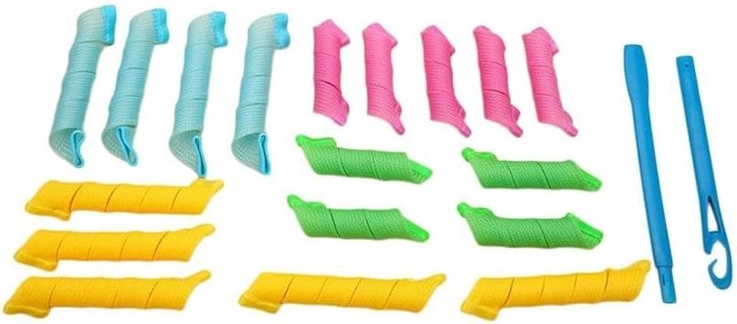 WBFN Bigudíes, Bricolaje del bigudí de Pelo 18pcs portátiles Rodillo ...