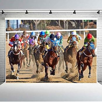 Amazon.com : Horse Racing Photography Backdrop for Derby Party, 7x5FT ...