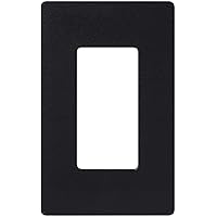 Lutron Claro 1 Gang Decorator/Rocker Wallplate, Gloss | CW-1-BL | Black ...