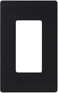 Lutron Claro 1 Gang Decorator/Rocker Wallplate, Gloss, Black (1-Pack ...