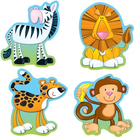 Carson Dellosa – Jungle Animals Colorful Cut-Outs, Classroom Décor, 36 ...