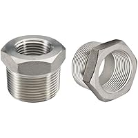 Amazon.com: Beduan Stainless Steel Reducer Hex Bushing, 1/2" Male NPT to 1/4" Female NPT ...