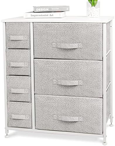 CONNOO 7 Drawer Dresser Storage Tower, 4-Tier Vertical Organizer Unit ...