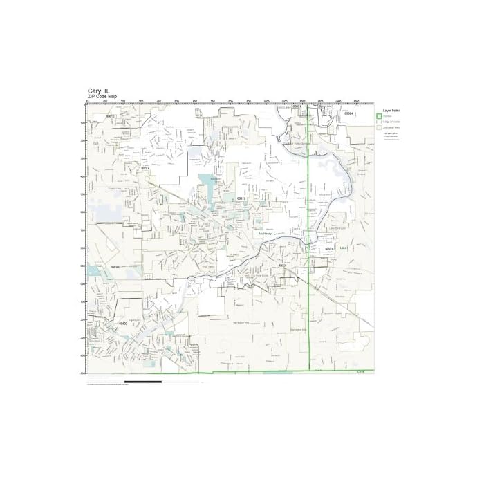 Buy ZIP Code Wall Map Of Cary IL ZIP Code Map Laminated Online At Buy ZIP Code Wall Map Of Cary IL ZIP Code Map Laminated Online At